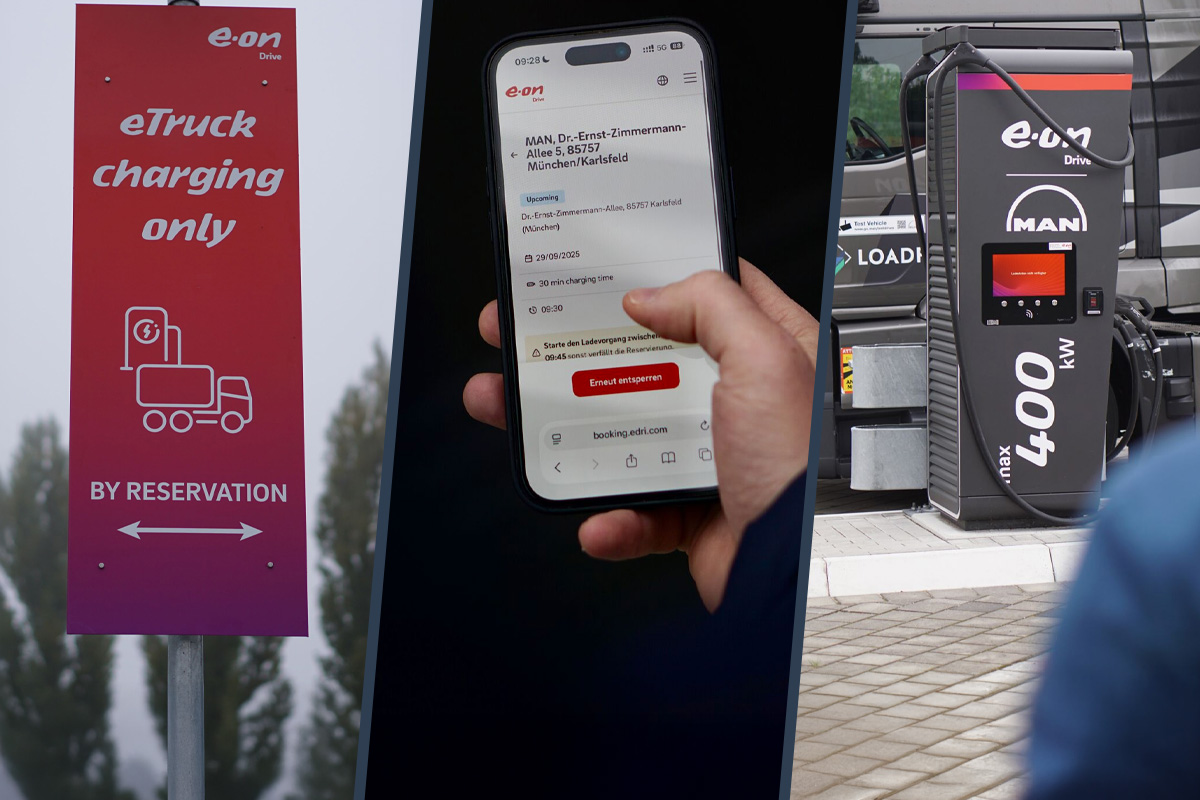 Erstes Reservierungssystem für E-Lkw in Europa: E.ON Drive beteiligt