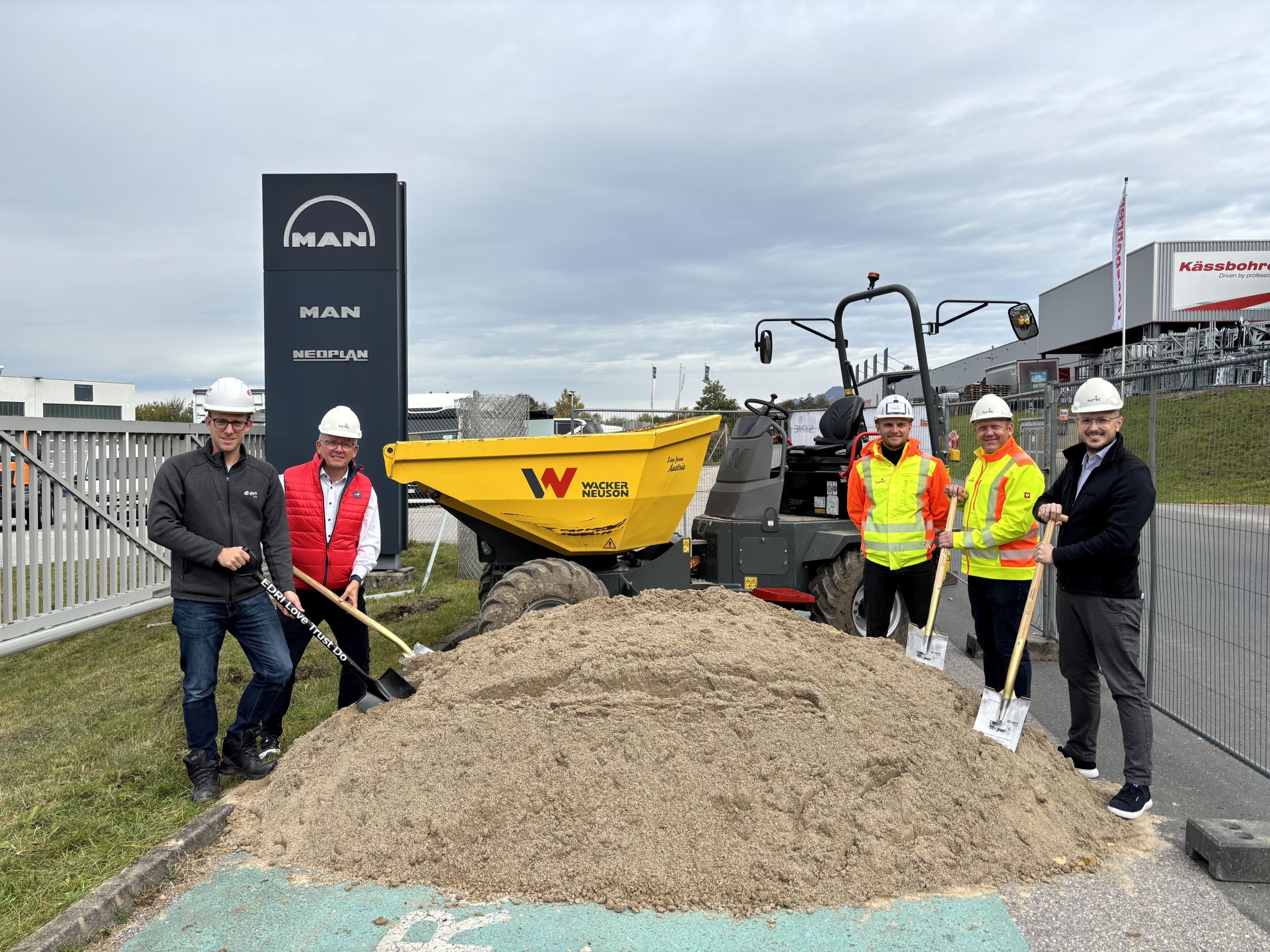 Breaking Ground for E-Truck Charging Location near Salzburg – E.ON and ...